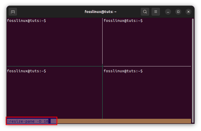 How to adjust the Tmux pane size | FOSS Linux